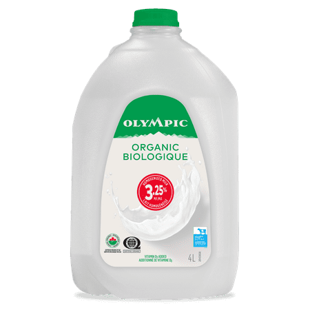 OLYMPIC ORGANIC MILK 3.25% 4L JUG, OLY MLK ORG 3.25% 4L - Walmart.ca