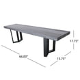 3-Piece Gray Contemporary Textured Outdoor Furniture Patio Picnic Set ...