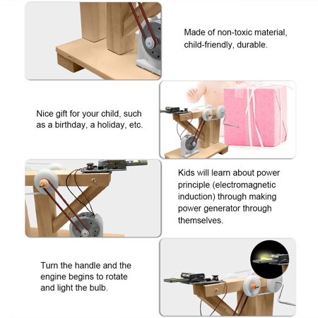 Fosa DIY Manual Electricity Generator, Kids Educational Toys ,DIY Hand ...