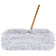 Tidy Tools Industrial Dust Mop, Wood Handle, 24 Inch White Cotton Head ...