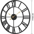 Large Metal Wall Clock 24" Cutout Decorative wall clocks Analog Clocks ...