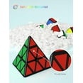 VDEALEN Pyramid Speed Cube Original Triangle Pyraminx Puzzle Cube ...