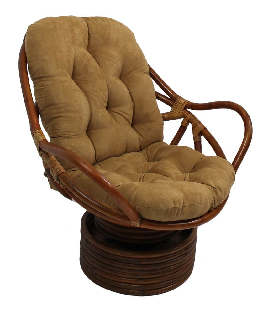 Swivel Rocker Chair in Stain Finish (Camel) - Walmart.com