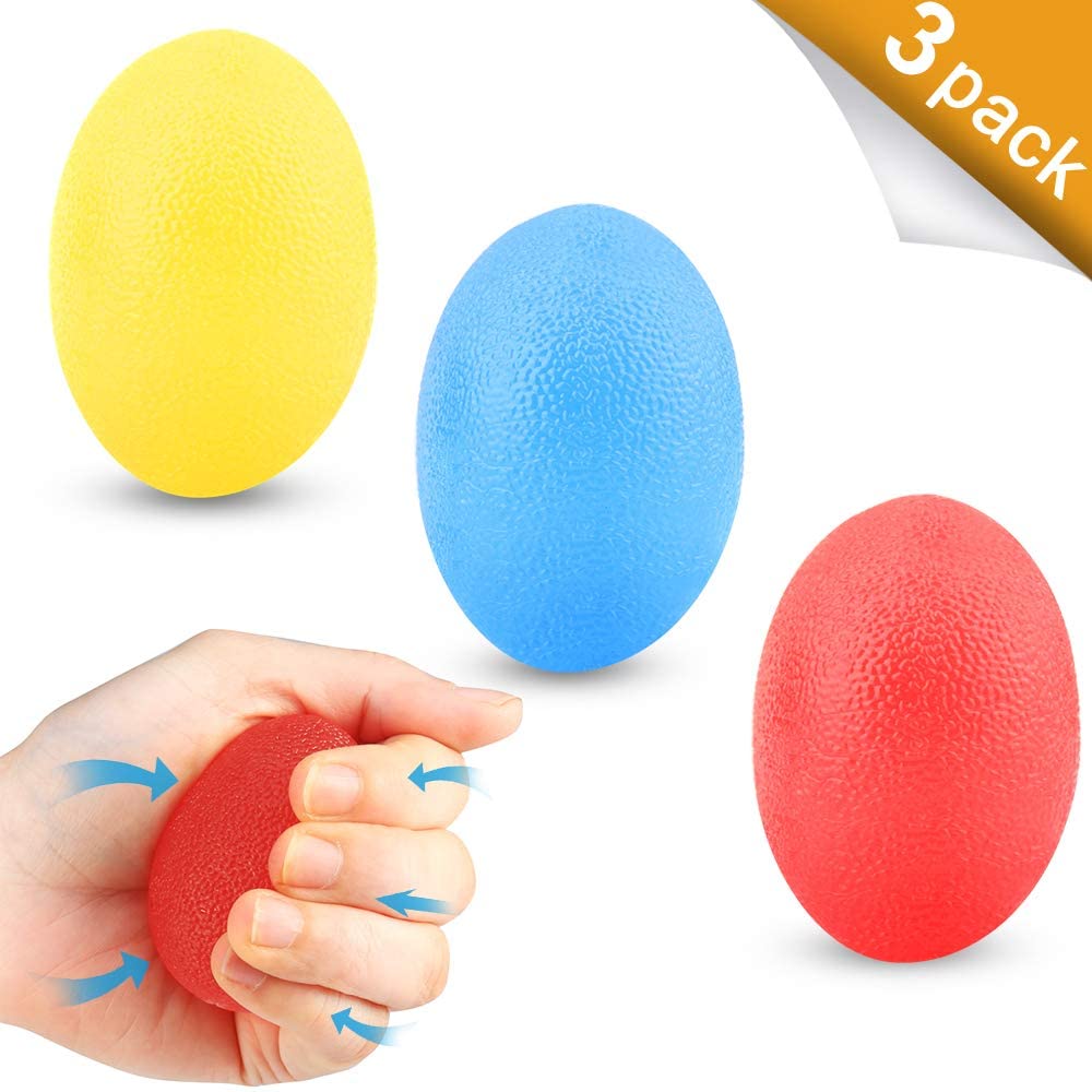 Egg-shaped grip balls, 3 pieces hand trainer Finger trainer Egg-shaped ...