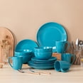 LOVECASA, Series Sweet, 32-Piece Porcelain Dinnerware Set, Blue Dinner ...