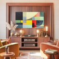 Abstract Art TV Dust Cover 55 Inch, Simple Color Block Collage Art ...