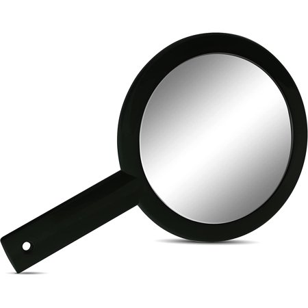Large Hand Mirror with Comfy Handle Black Portable Handheld Mirror 9" x ...