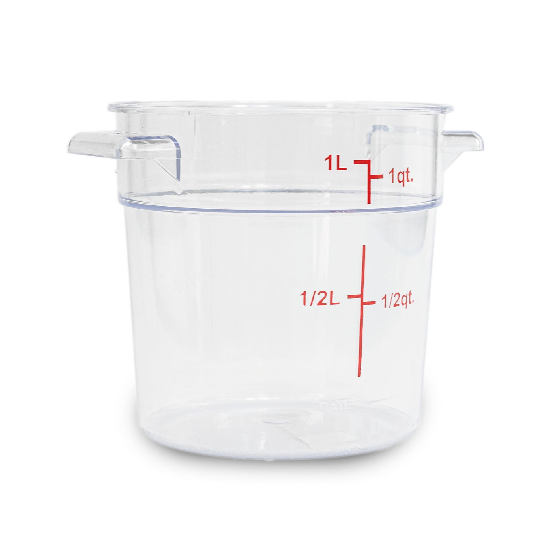 Recipiente de policarbonato Caledonia Graduado Redondo Capacidad 1 Qt ...