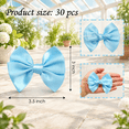 Blue Satin Ribbon Twist Tie Bows 303.5