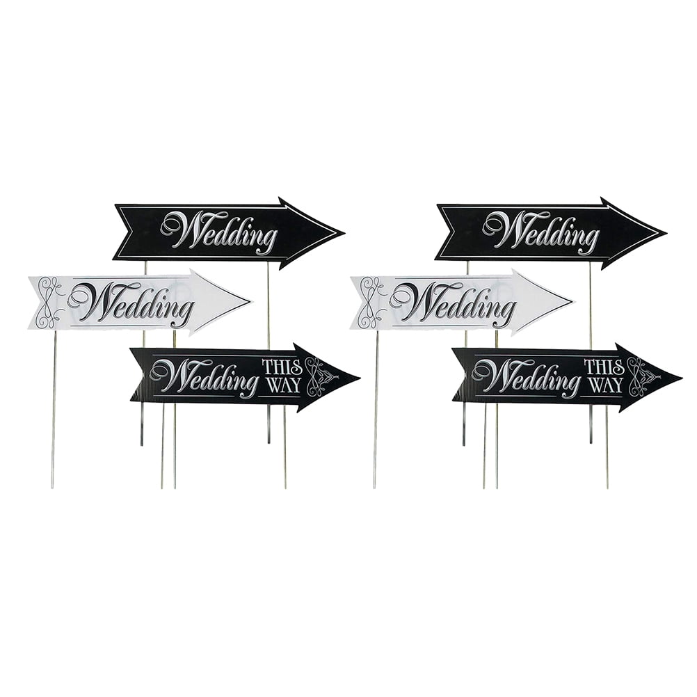 NUOLUX Wedding Sign Reception This Way Signs Yard Welcome Party Garden ...