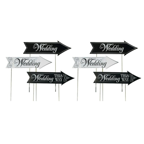 NUOLUX Wedding Sign Reception This Way Signs Yard Welcome Party Garden ...