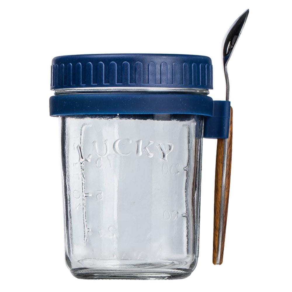 Tohuu Overnight Oatmeal Container Oatmeal Glass Jars With Lid And Spoon ...