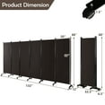 Costway 6-Panel Folding Indoor Home Temporary Partition, Rolling ...