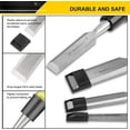 4 count Chisel Set for Woodworking. CR-V Beveled Edge with Safety Caps ...