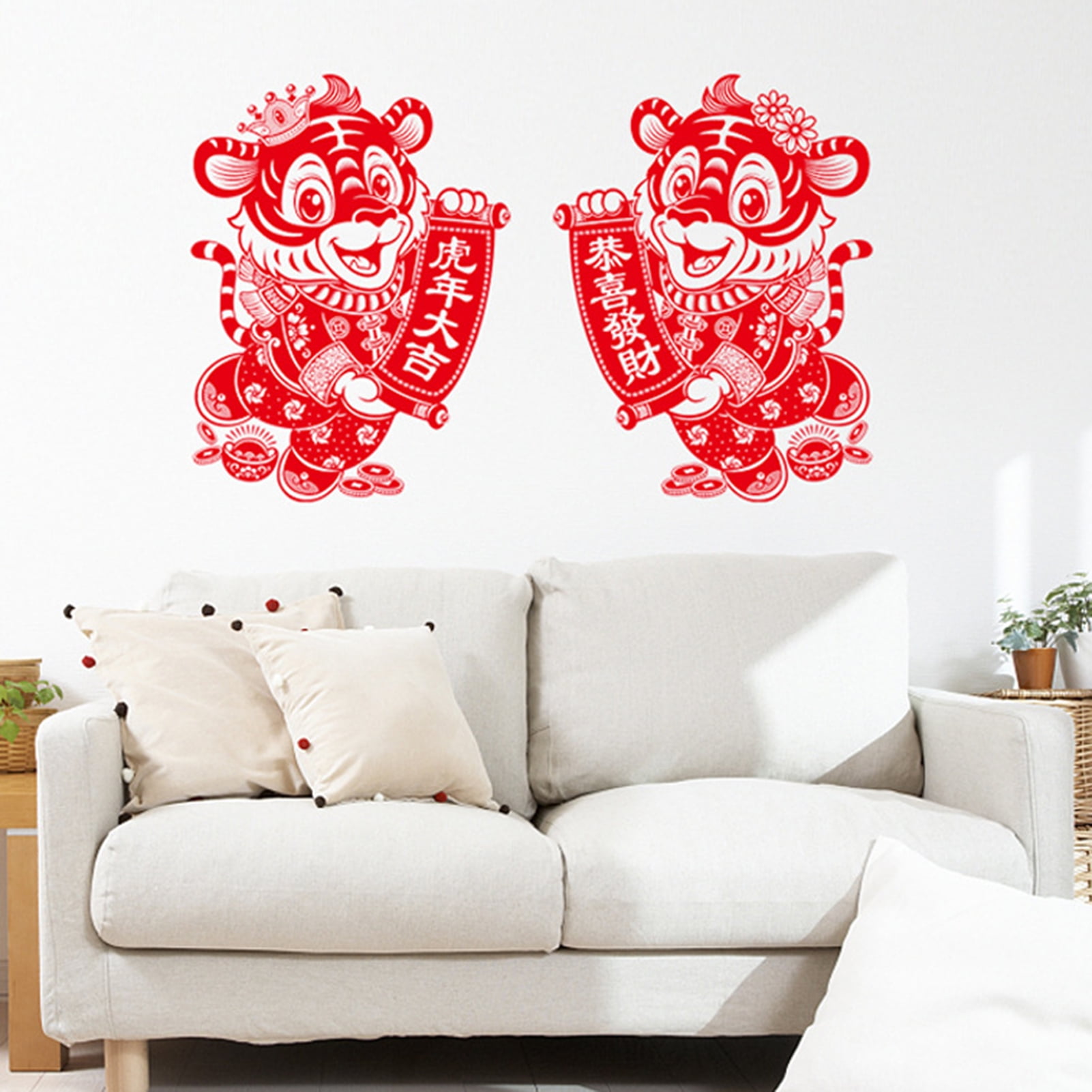Cheers 1 Pair Window Stickers Creative Pattern Waterproof PET Nicely Designed 2022 Spring cheers-1-pair-window-stickers-creative-pattern-waterproof-pet-nicely-designed-2022-spring