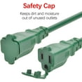 Clear Power 25ft Outdoor Extension Cord, 3 Inline Outlets, Outlet ...