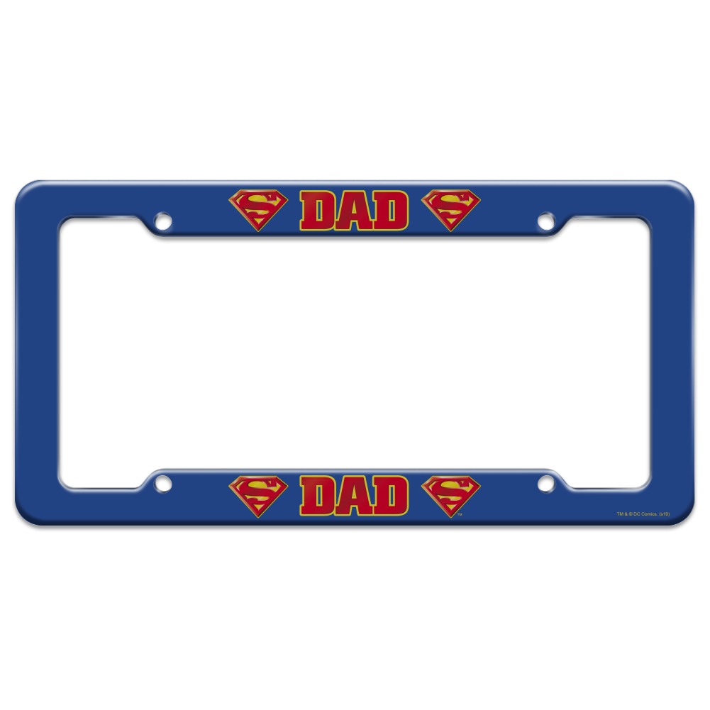 Superman Super Dad Shield Logo License Plate Tag Frame - Walmart.com