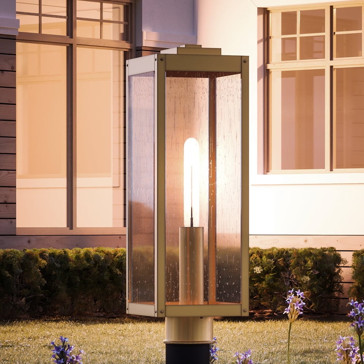 Luxury Modern Farmhouse Outdoor Post Light, 20.50''H x 7.00''W, with ...