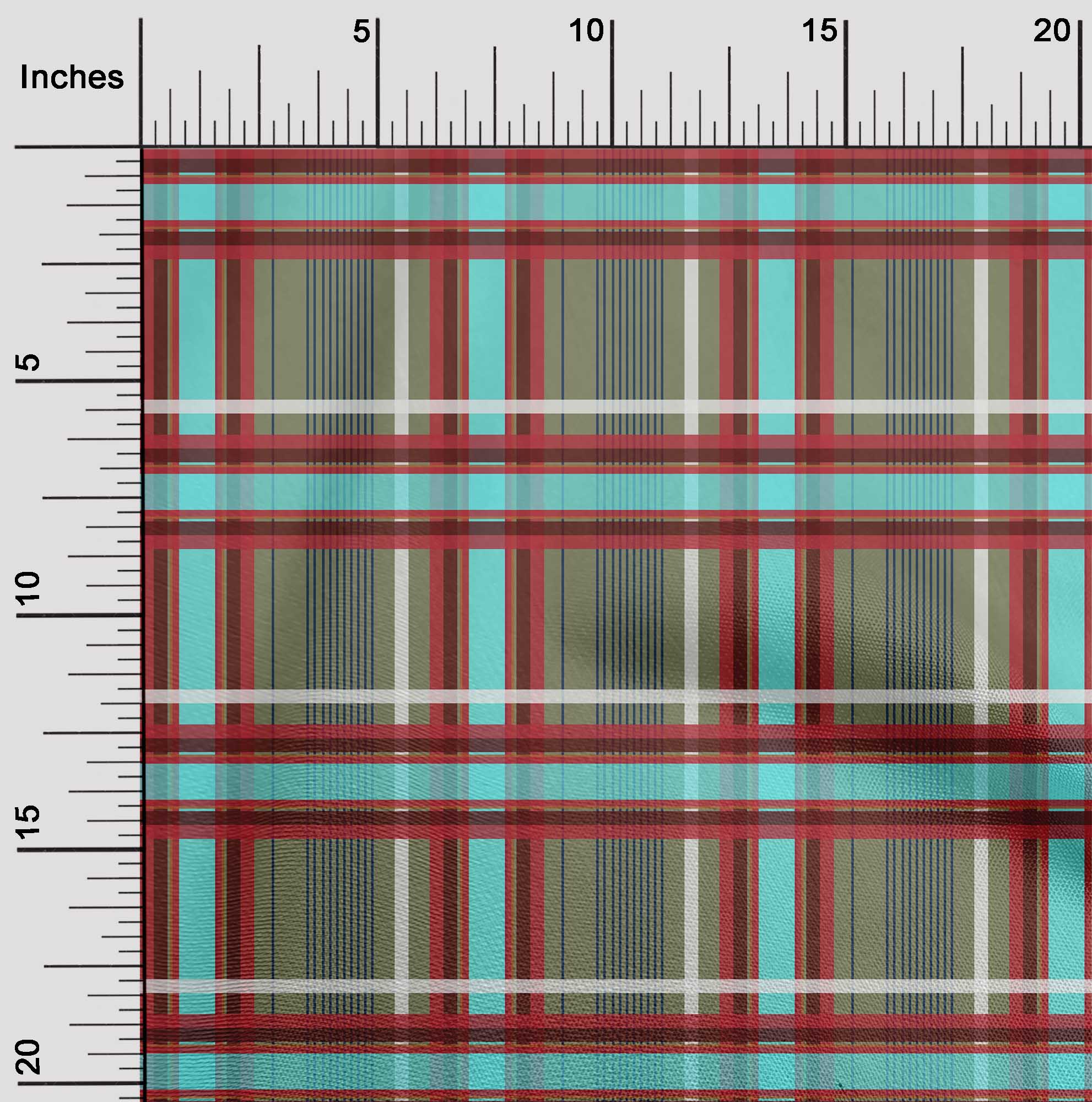 oneOone Organic Cotton Poplin Twill Fabric Madras Check Print Fabric By ...