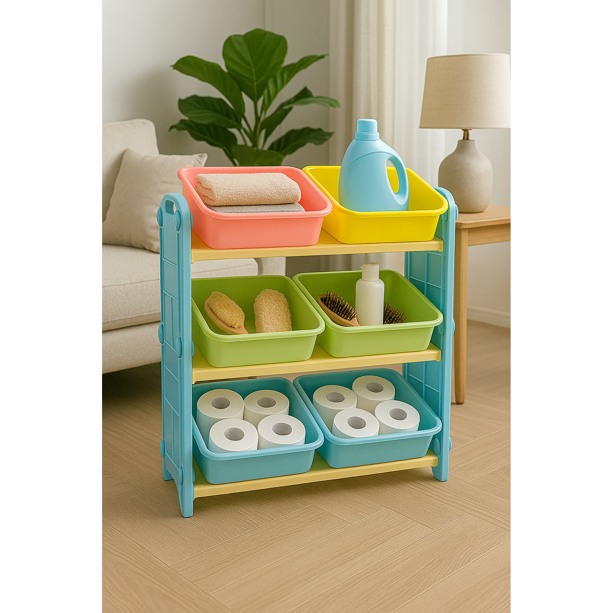 Click here for Intexca Colorful 9 Bin Kids Storage Organizer Rack... prices