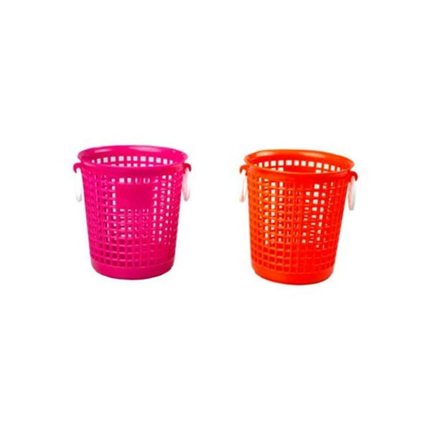 Kole Imports GR284-24 Small Plastic Basket with Handles, Assorted Color ...