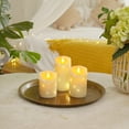 JINYUN-Flameless Candles with String Lights, 3 Pack Embedded Fairy ...