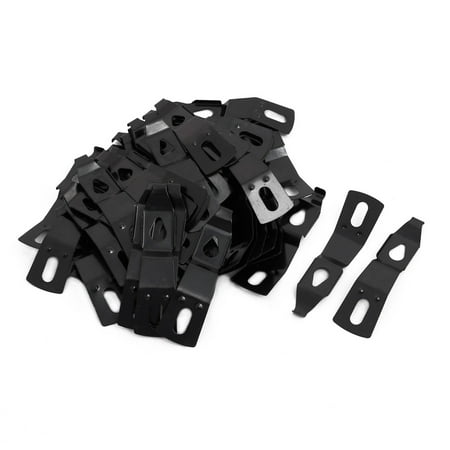 50mmx14mmx8mm Picture Photo Frame Metal Spring Turn Clip Hanger Black ...