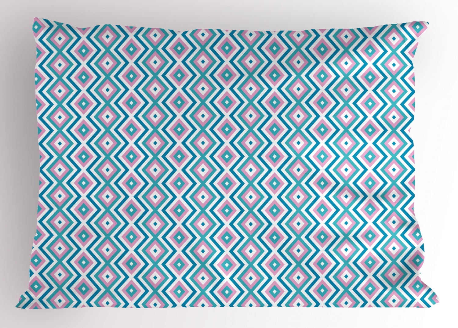 Geometric Pillow Sham, Continuous Pattern with Nested Rhombuses Sweet ...