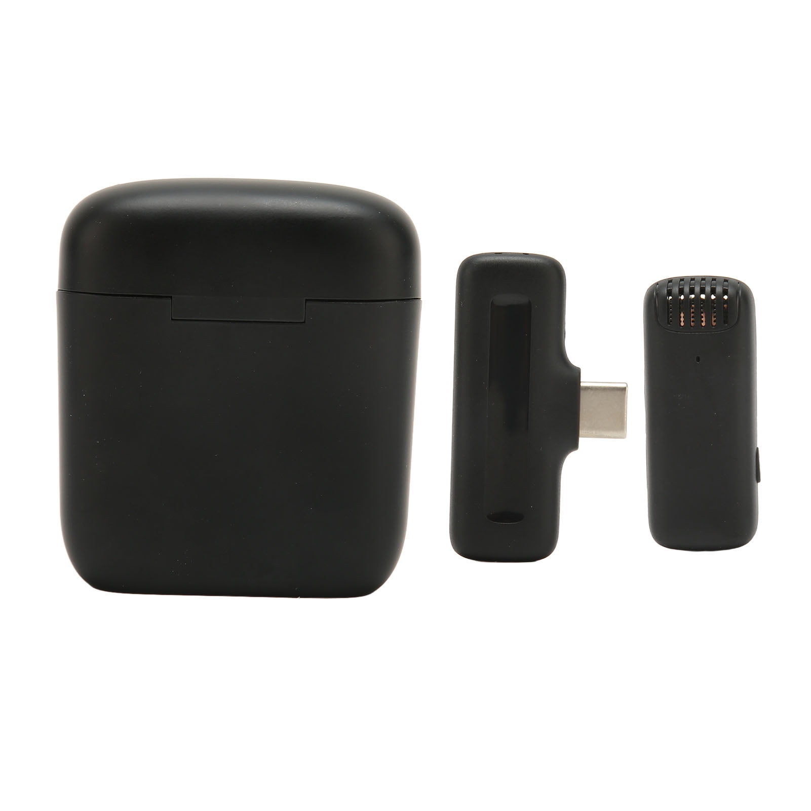 Wireless Clip Mic, 2.4G HiFi Wireless Recording Microphone Dual Diaphragm 360° Surround High ...