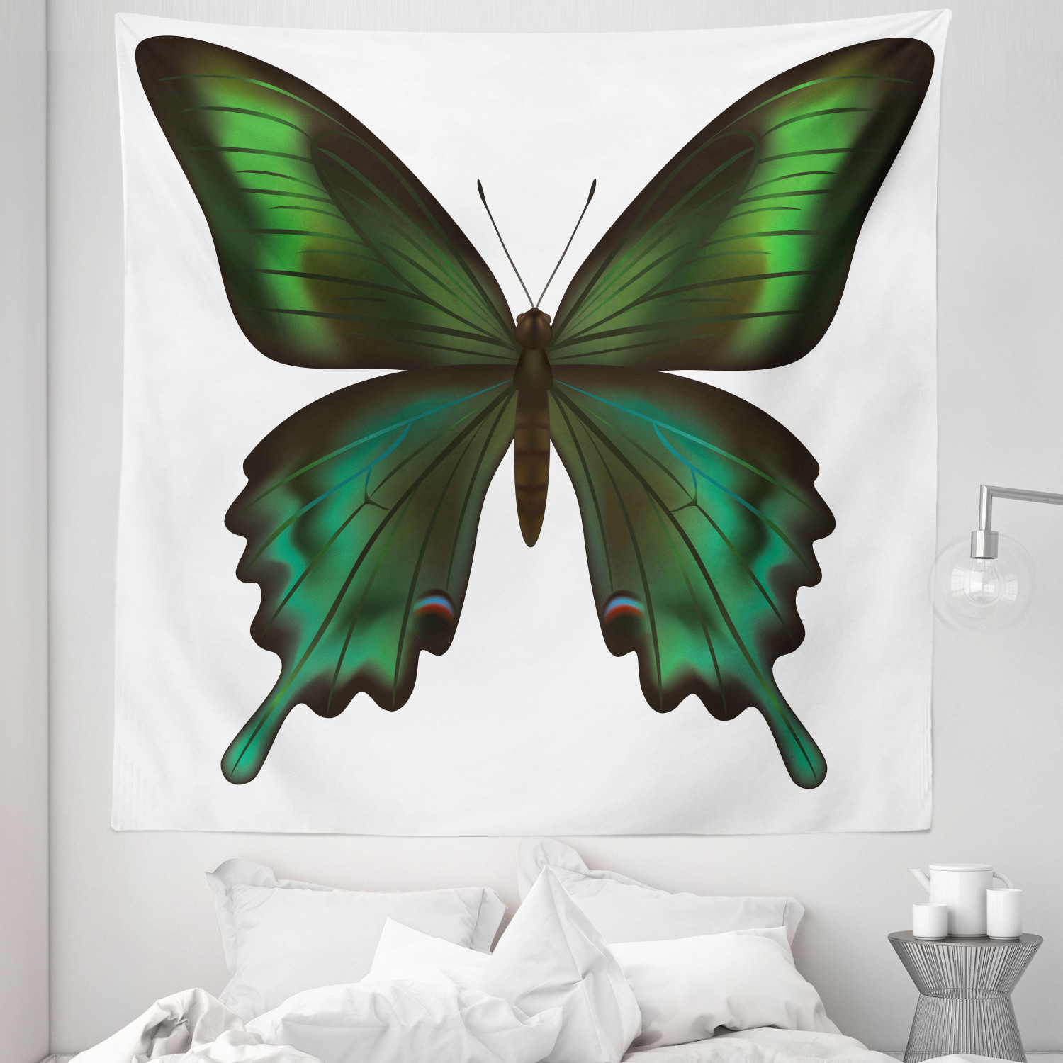 Swallowtail Tapestry, Realistic Exotic Wildlife Creature in Green Tones ...