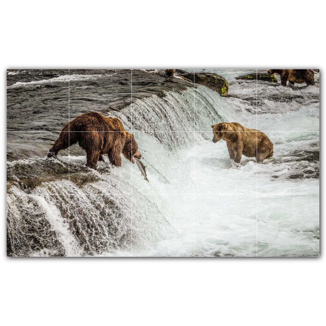 Picture-Tiles.com: Bear Ceramic Tile Wall Mural WAL500118-53L. 40"W x ...