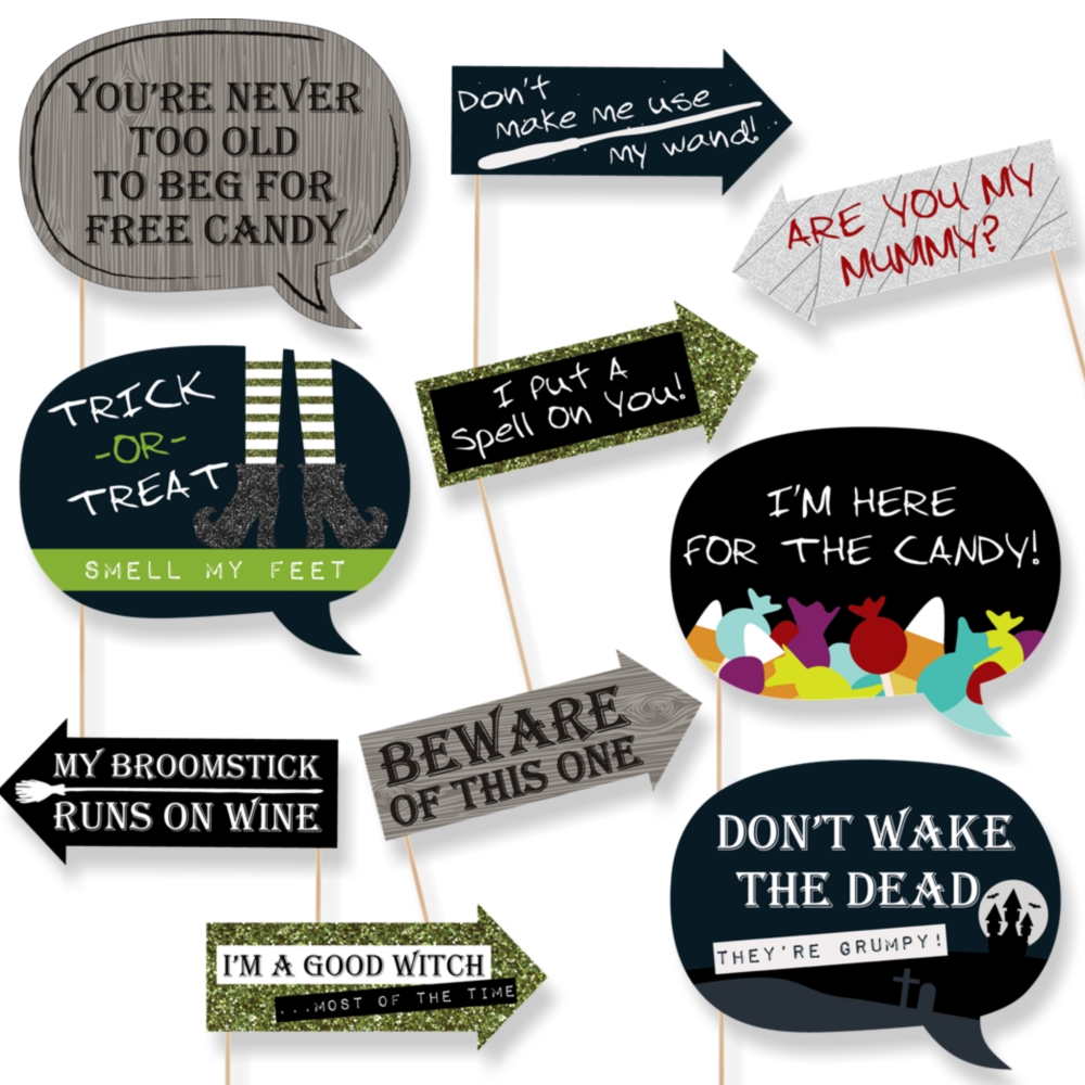 Big Dot of Happiness Funny Trick or Treat - Halloween Party - Photo ...