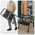 Labwork 2 Step Ladder Portable Step Stool with Comfortable Handgrip and ...
