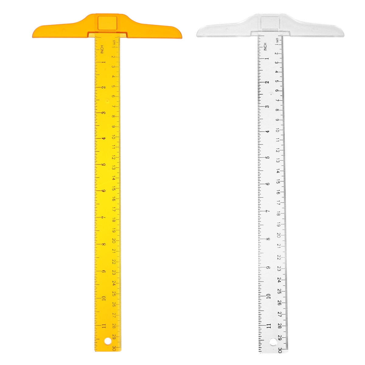 2 Pcs T Shape Rulers Double Scale Ruler Plastic Measuring Ruler Measuring Tool - Walmart.com