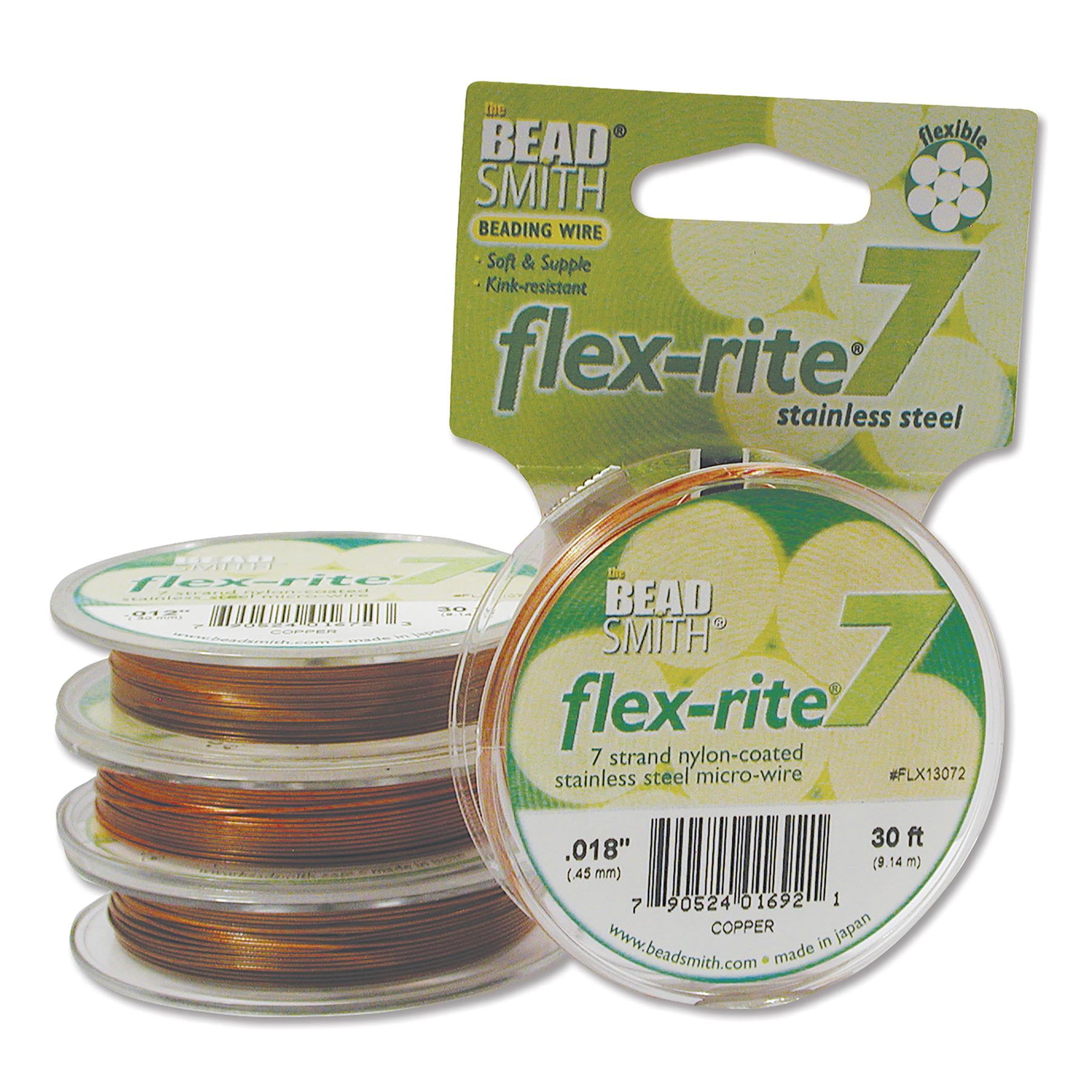The Beadsmith Flex-Rite 7 Strand Nylon Coated, Stainless-Steel Beading ...