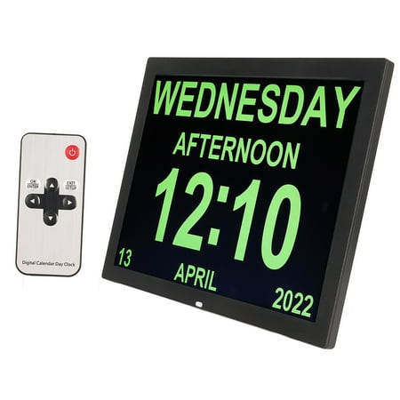 Digital Calendar Day Clock, 15" Large Digital Clock Large Display With ...