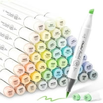 Ohuhu, Pastel Alcohol Brush Markers, 48 Colors, Dual Tip Brush & Fine ...