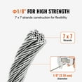 KFFKFF Cable Set, 1/8" 600 ft 316 Stainless Steel Wire with Cutting ...