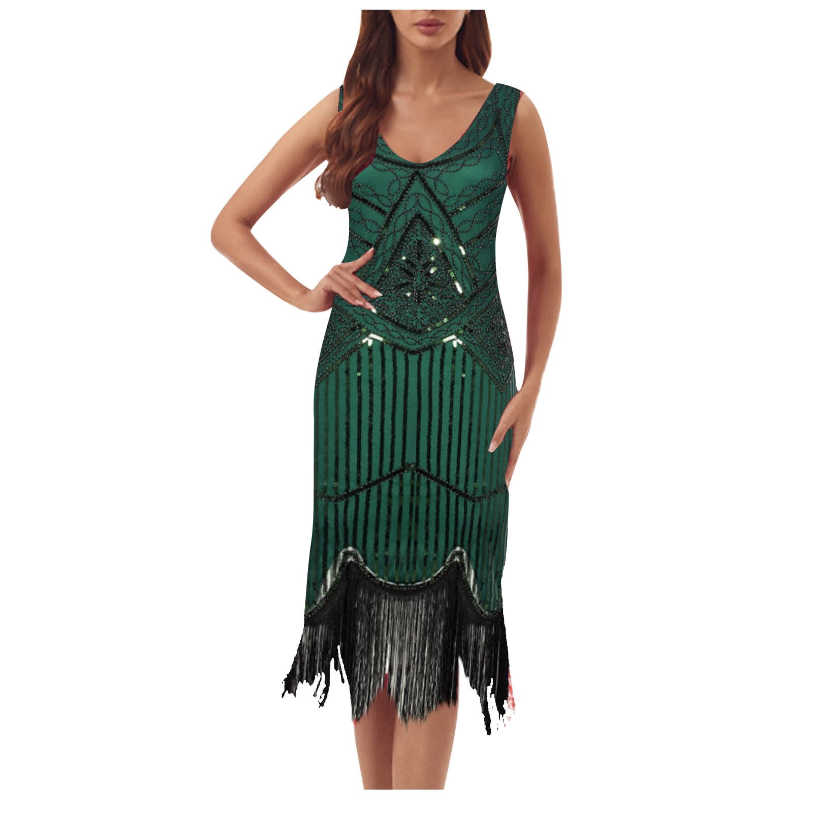 Click here for Qipopiq Plus Size 1920s Vintage Fringed Gatsby Seq... prices