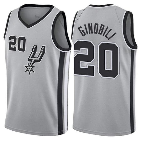 Nba Basketball Uniform No.20manu Ginbili Grey Sports Basketball Jersey ...