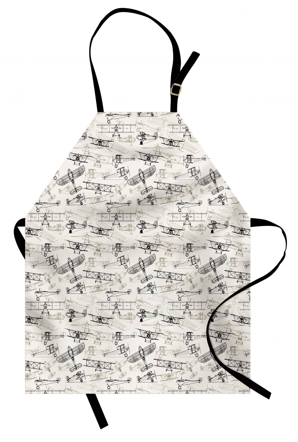 Airplane Apron Old Fashioned Airplanes Collection Hand Drawn Style ...
