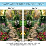 Toland Home Garden Morning Walk Garden Flower Flag Double Sided 12x18 ...