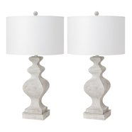 Lux Lighting Sea Shell Coastal White and Blue Table Lamps(Set of 2) 3 ...