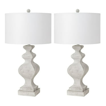 Lux Lighting Sea Shell Coastal White and Blue Table Lamps(Set of 2) 3 ...
