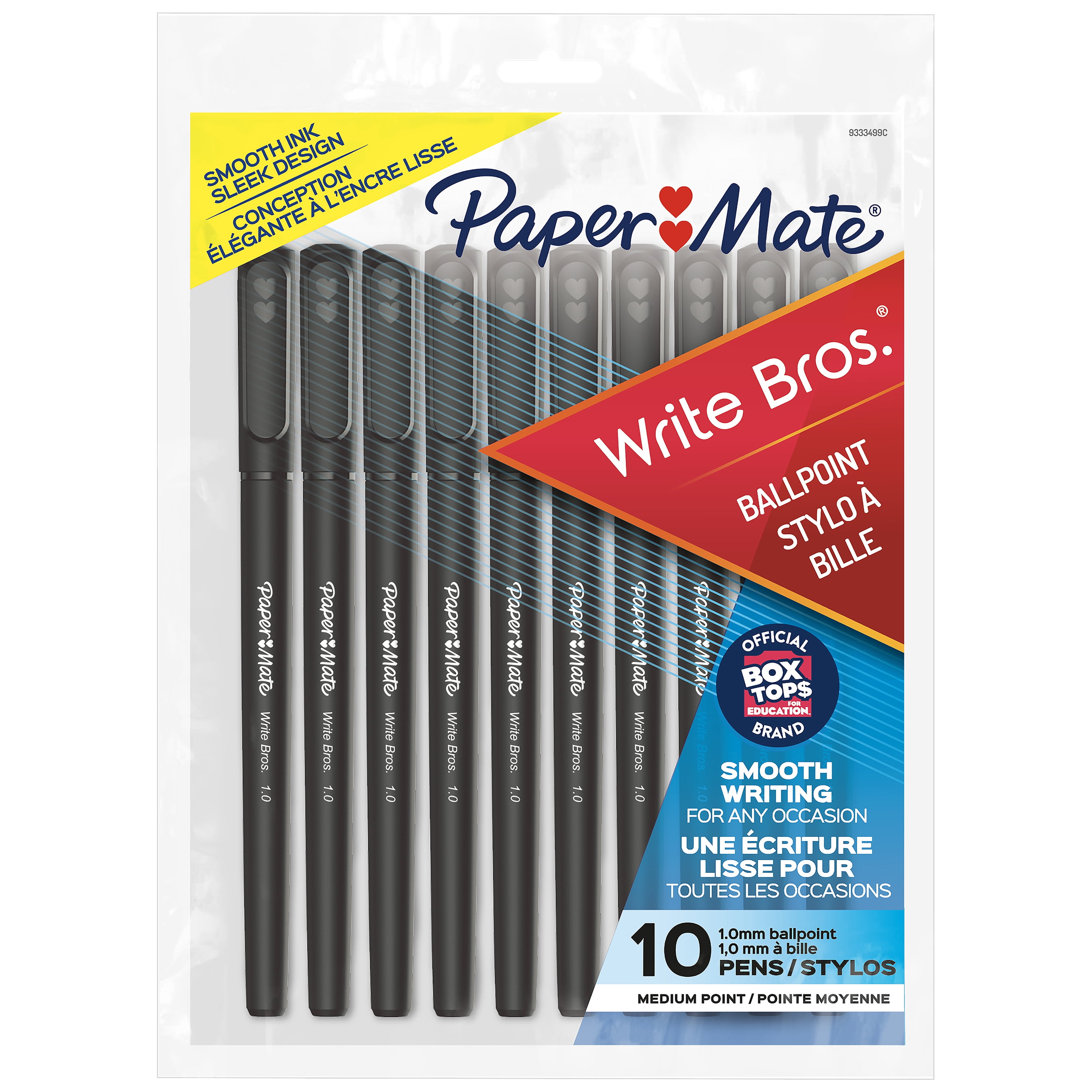 Paper Mate Write Bros. Ballpoint Pens, Medium Point (1.0 mm), Black Ink ...