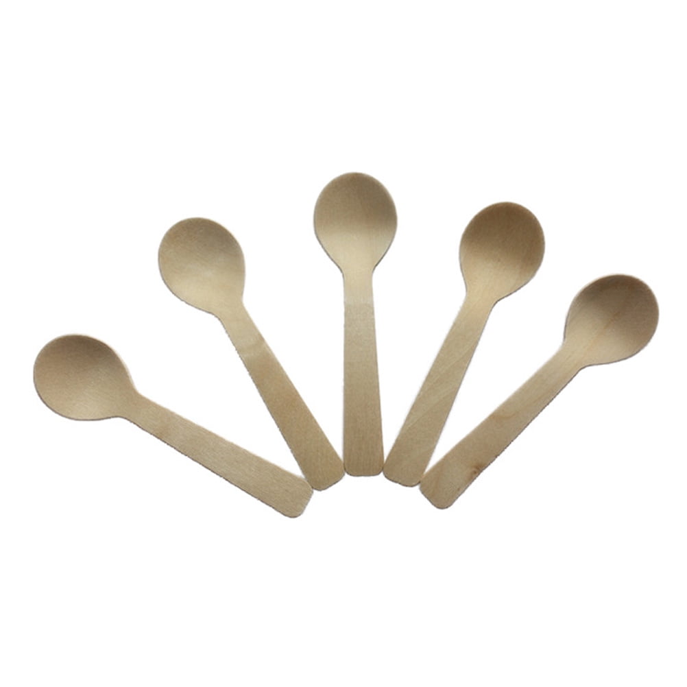Click here for Ounona 100pcs Disposable Wooden Spoons Cake Ice Cr... prices