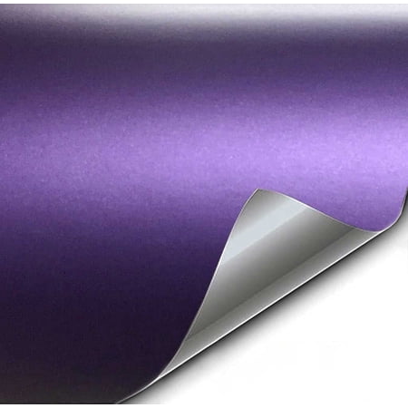 VViViD+ Premium Vinyl Wrap Film (10ft x 5ft, Matte Metallic Purple ...