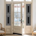 Black Window Privacy Film, Boho Diamond Pattern Border Rustic ...