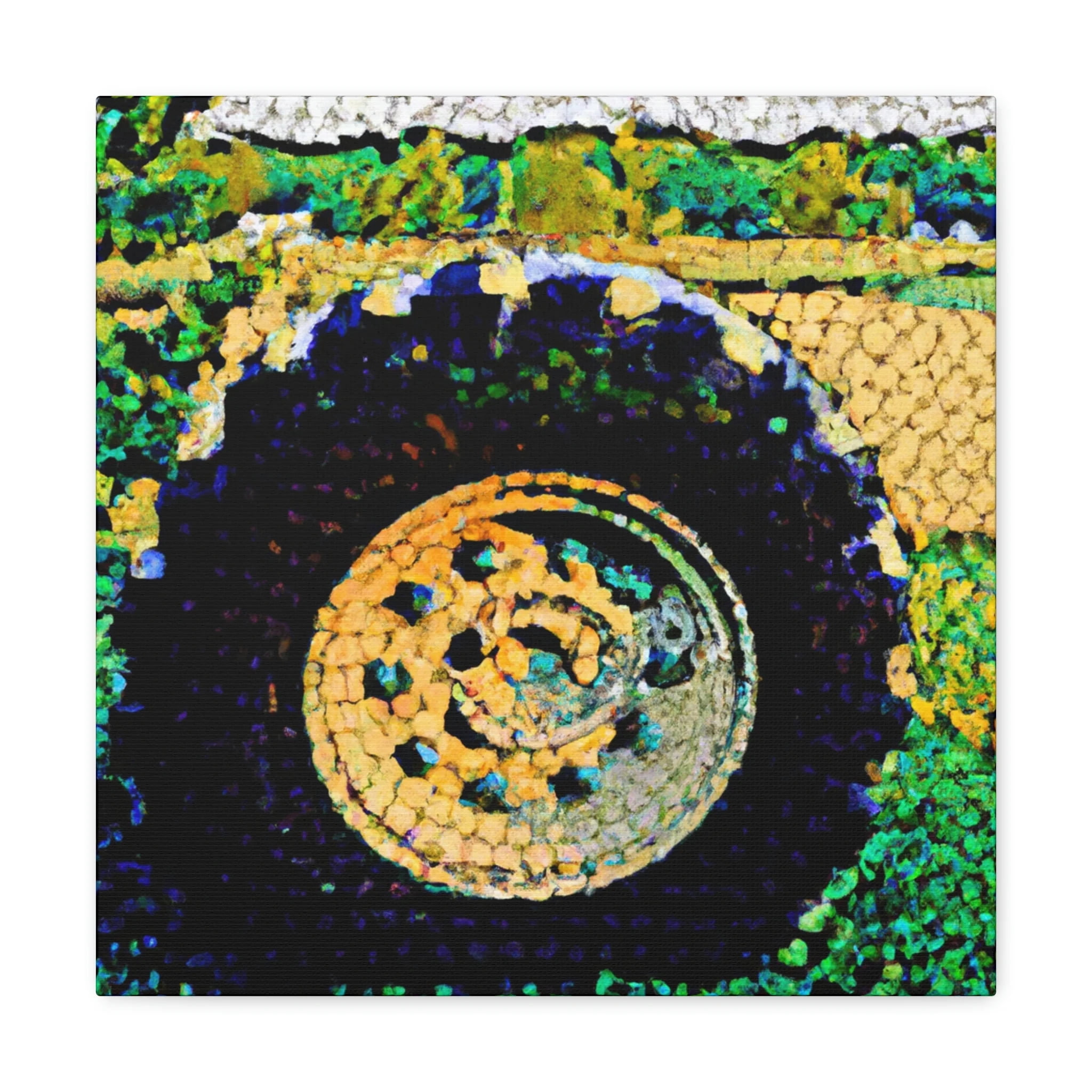 Tractor Tire Pointillism - Canvas - Walmart.com