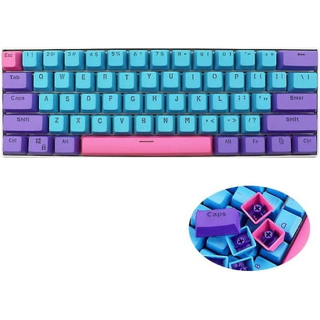 61 Keycaps 60 Percent, 2 Mini Keycaps Profile Keycap Set With Key ...